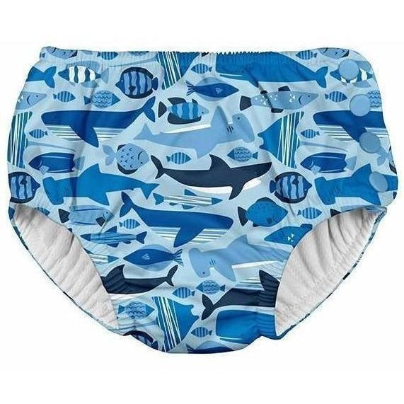 i Play Fun Snap Reusable Swimsuit Diaper- Blue Undersea